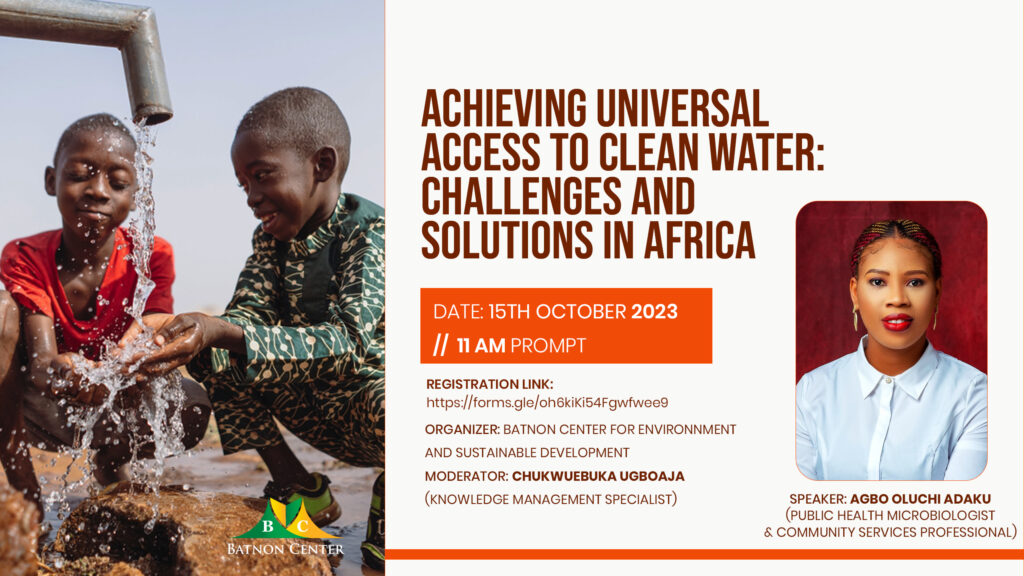 Achieving Universal Access To Clean Water – Challenges And Solutions In ...