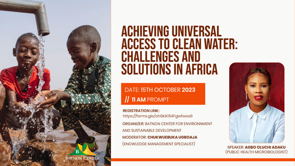 Achieving Universal Access To Clean Water – Challenges And Solutions In ...